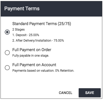 How to change the Payment Terms and Payment Terms type? – Archdesk