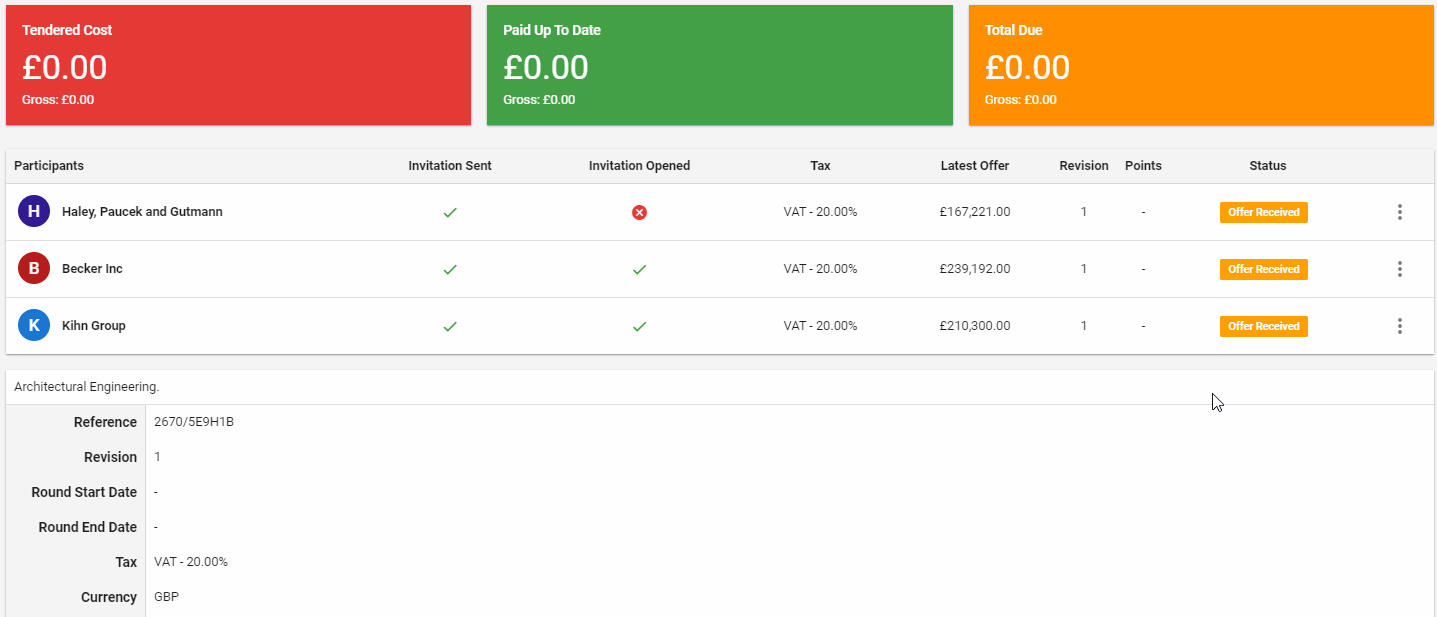 How to check Tender offers from the Suppliers? – Archdesk
