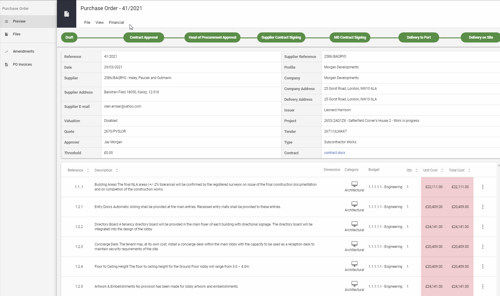 How to create a Purchase Order from the Tender? – Archdesk