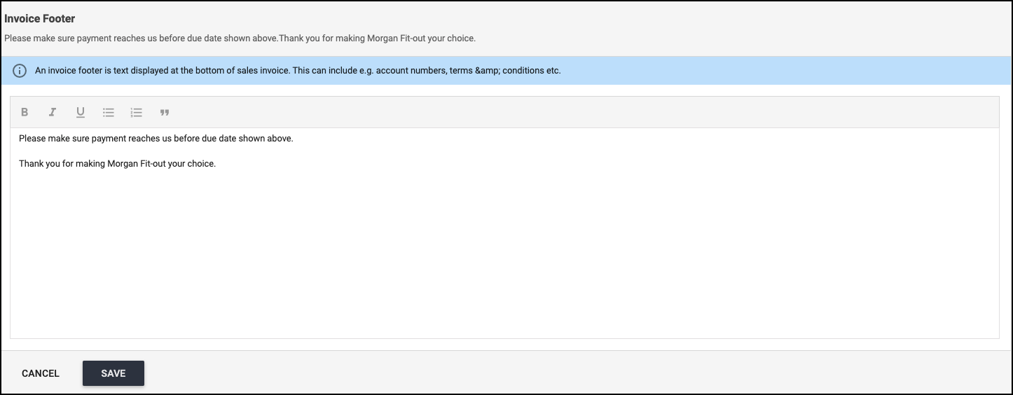 How to modify the Invoice Footer? – Archdesk
